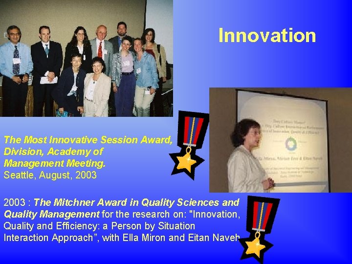 The Israel Prize winner 2005 Prof Miriam Erez