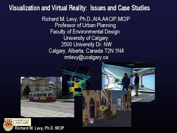 Visualization and Virtual Reality Issues and Case Studies