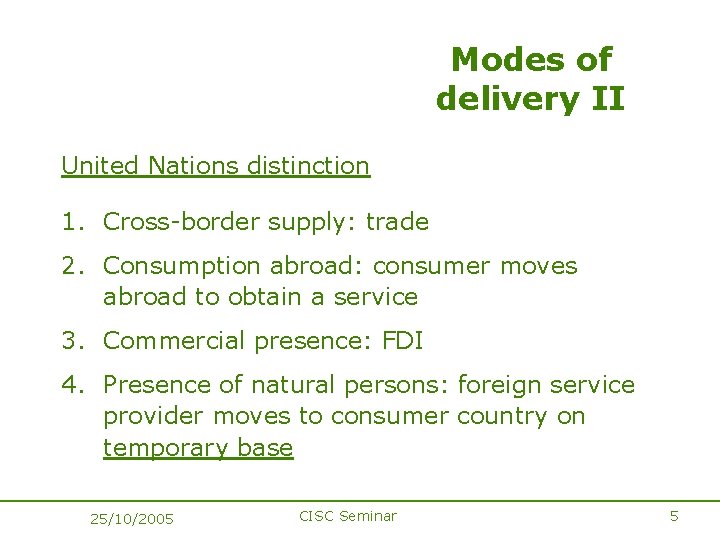 Globalisation of services trade foreign direct investment and