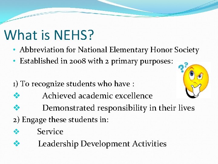 NEHS National Elementary Honor Society Eisenhower Elementary School