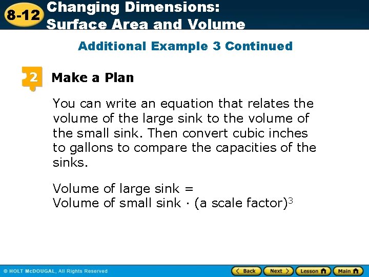 Changing Dimensions 8 12 Surface Area and Volume