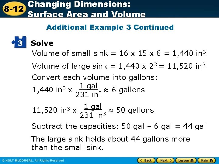 Changing Dimensions 8 12 Surface Area and Volume