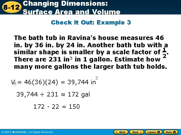 Changing Dimensions 8 12 Surface Area and Volume