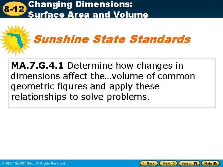 Changing Dimensions 8 12 Surface Area and Volume