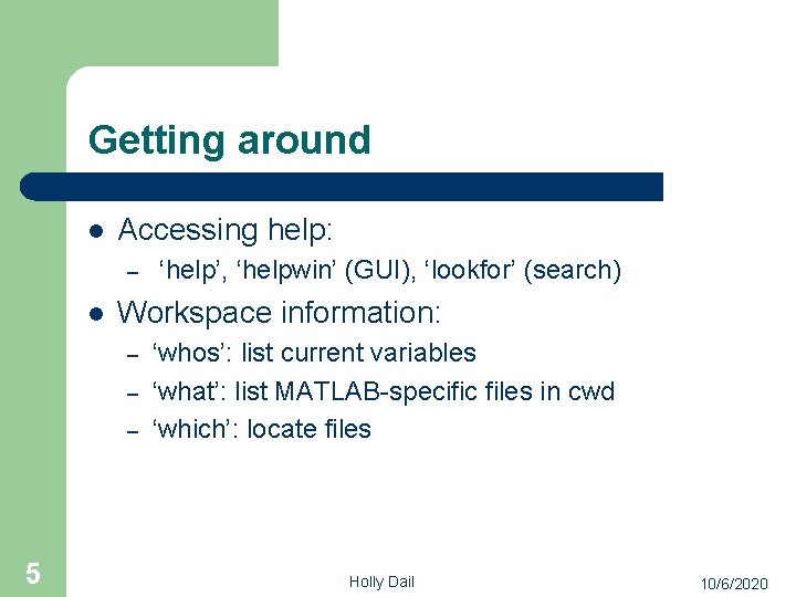 MATLAB For research classwork and publications 1 1062020