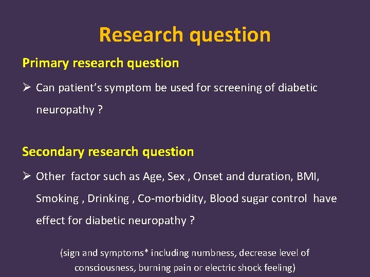 Research presentation Group 6 STUDY OF RELATION BETWEEN