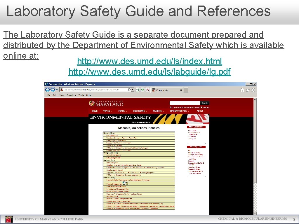 Safety presentation 25 May 2012 Research safety refresher
