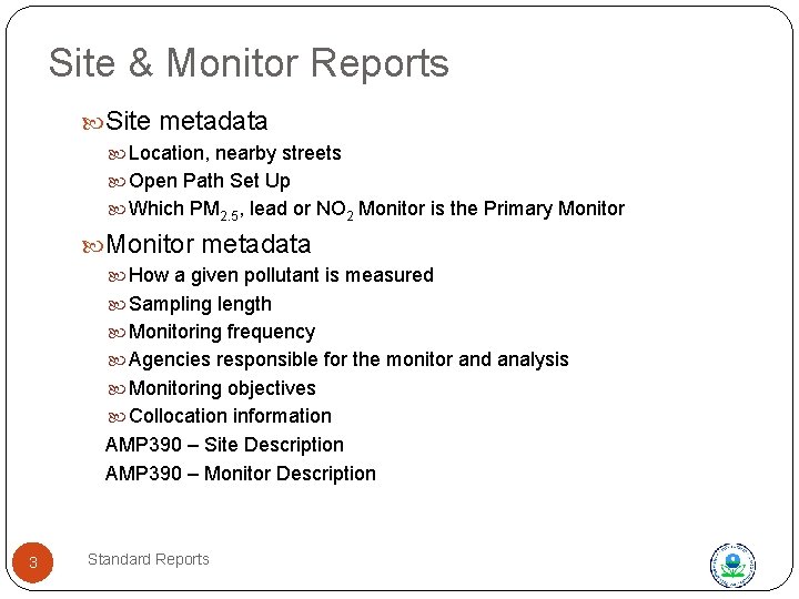 Introduction to Standard Reports How to get information