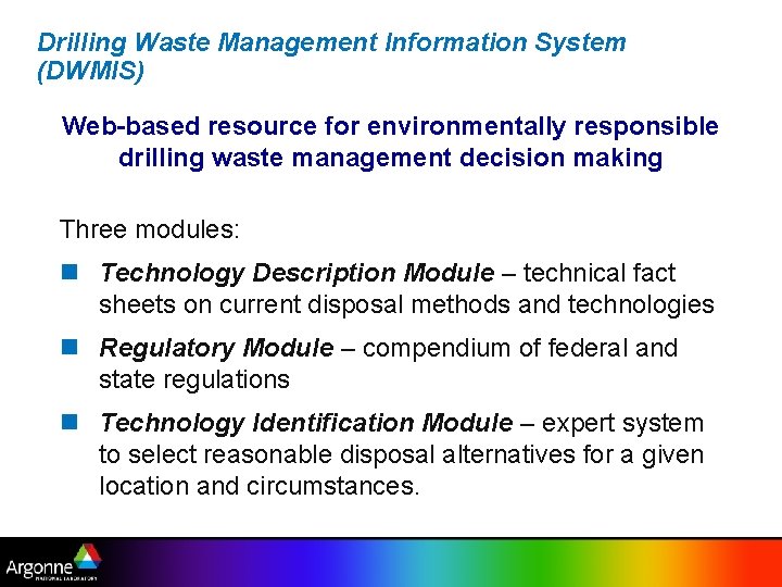 Drilling Waste Management Information System An Interactive WebBased