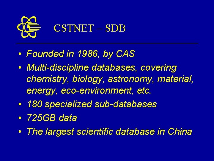 CSTNET and Its Applications Computer Network Info Center