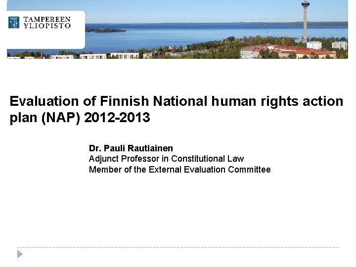 Evaluation of Finnish National human rights action plan