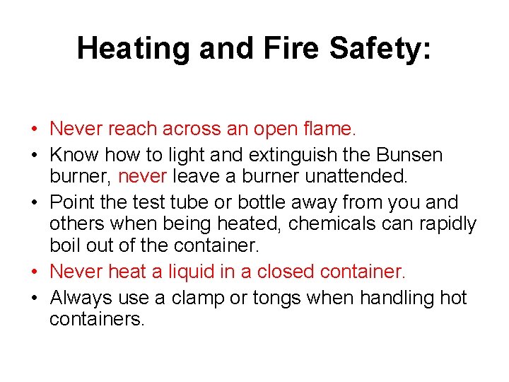 Combustible Materials fire extinguisher No Open Flames toxic