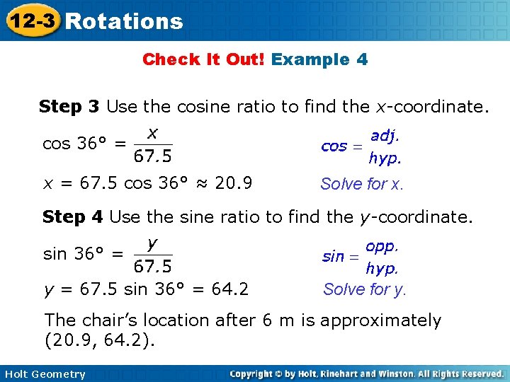 12 3 Rotations Warm Up Lesson Presentation Lesson