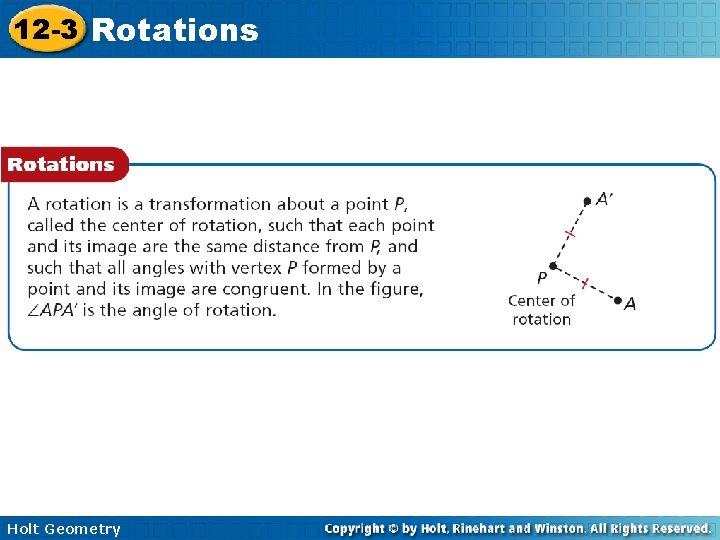 12 3 Rotations Warm Up Lesson Presentation Lesson