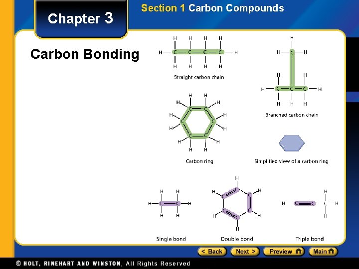 Chapter 3 Section 1 Carbon Compounds Objectives Distinguish