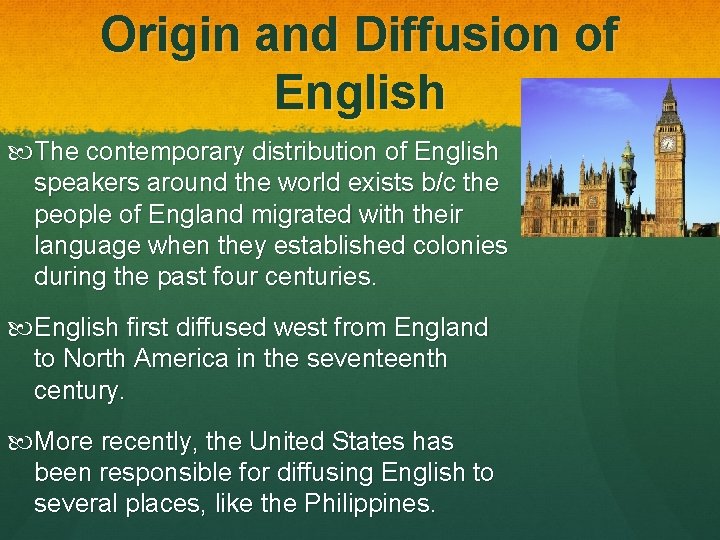 AIM Where are Englishlanguage speakers distributed Do Now