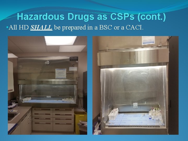 Testing and Safety Regulations for Hazardous Drug Compounding