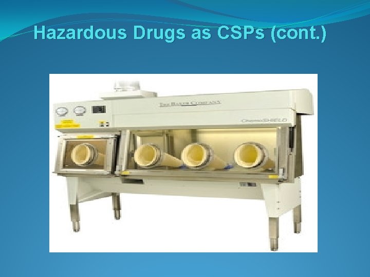 Testing and Safety Regulations for Hazardous Drug Compounding