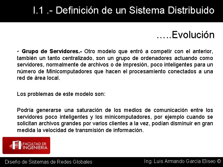 I 1 Definicin de un Sistema Distribuido Sistemas