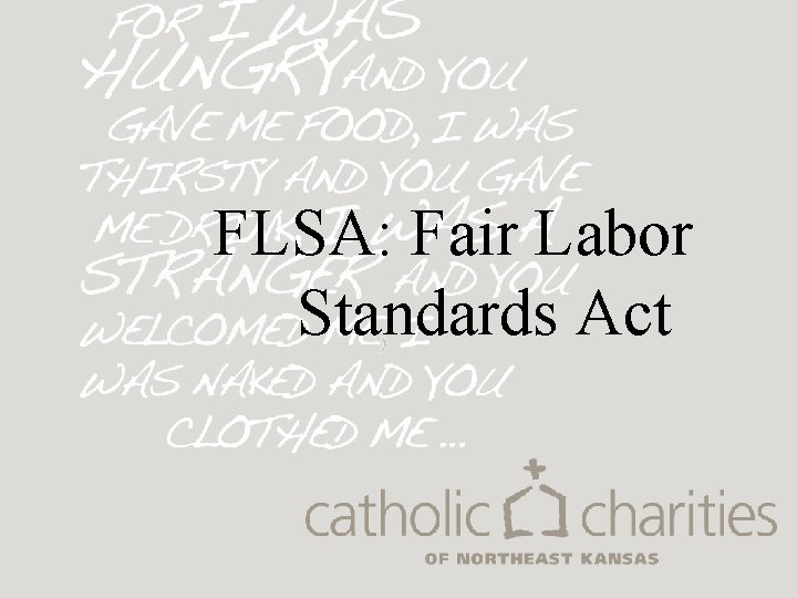 FLSA Fair Labor Title Standards Act Agenda Explore