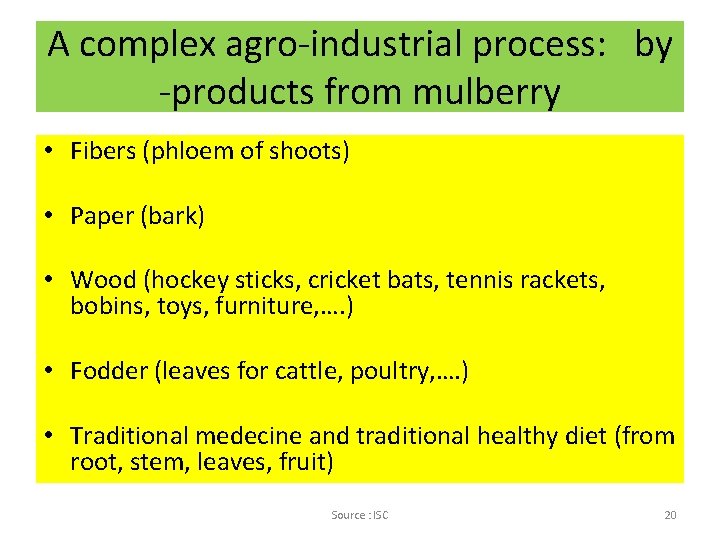 Sericultural development by Mr Christian FRESQUET International ...