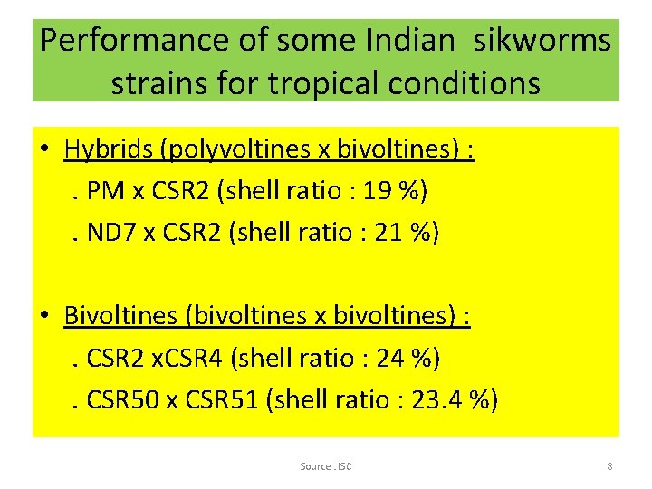 Sericultural development by Mr Christian FRESQUET International ...