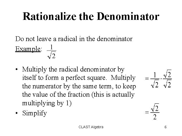 CLAST Review Algebra Learning Resource Services CLAST Algebra