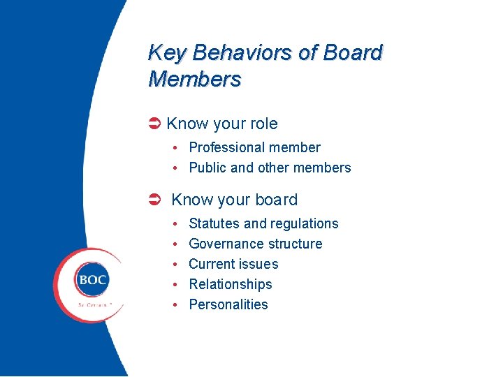 The Roles and Responsibilities of a Board Member