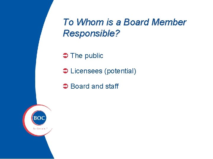 The Roles and Responsibilities of a Board Member