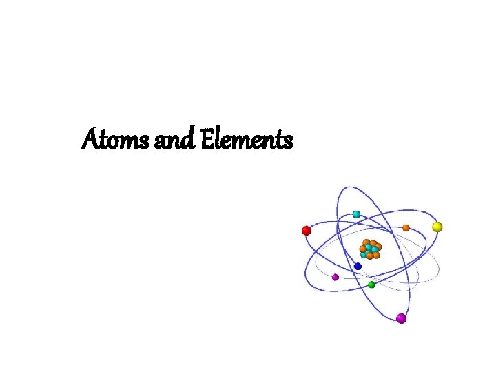 Atoms and Elements Structure of an Atom Orbits