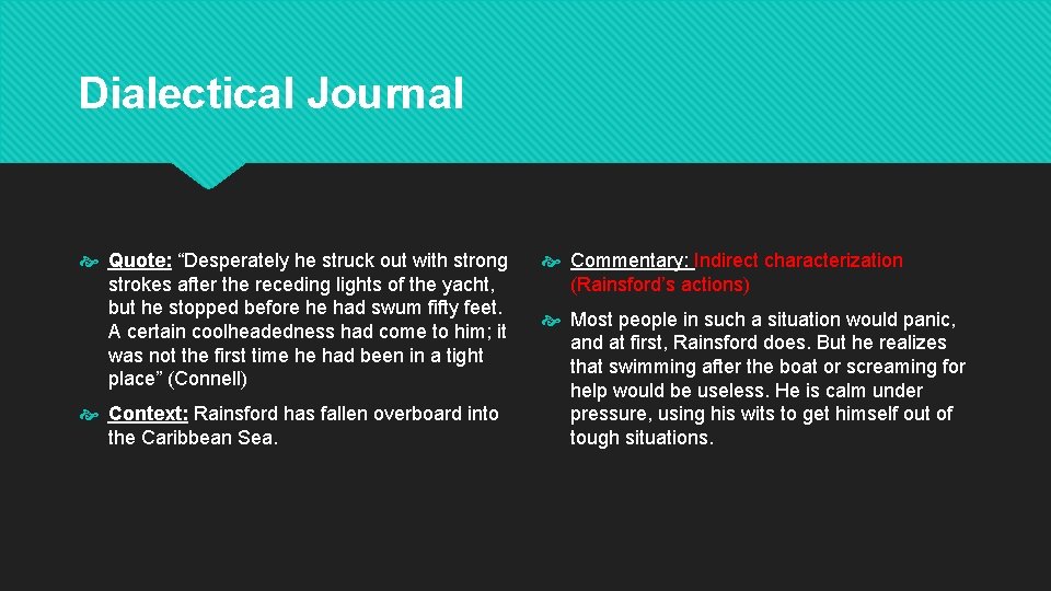 The Most Dangerous Game by Richard Connell Dialectical