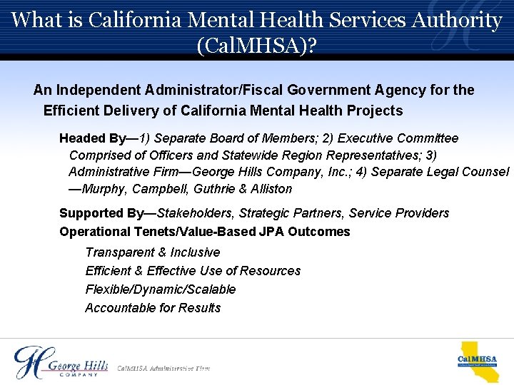 California Mental Health Services Authority Cal MHSA An