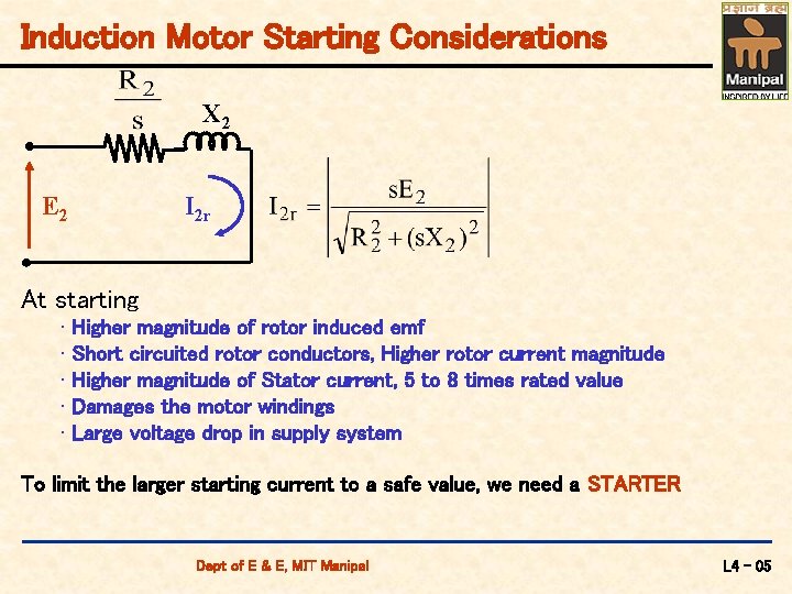Three Phase Induction Motors Lecture 4 Introduction Power