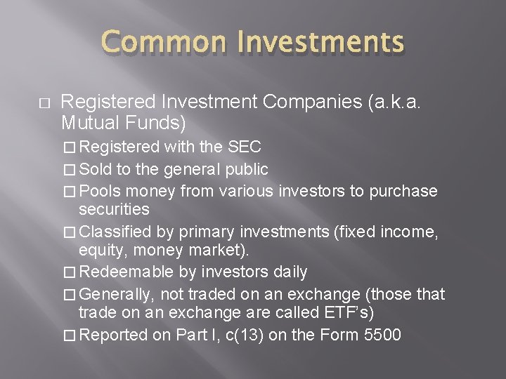 AUDITING INVESTMENTS IN A FULL SCOPE AUDIT By