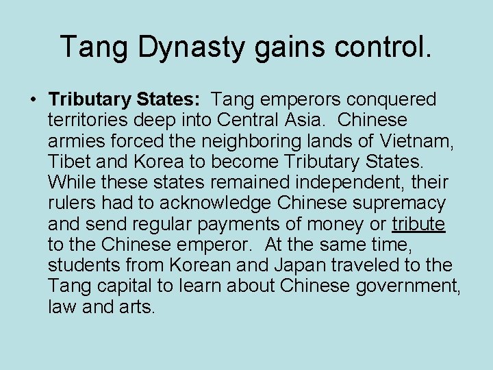 Dynasties of China A sequence of powerful leaders