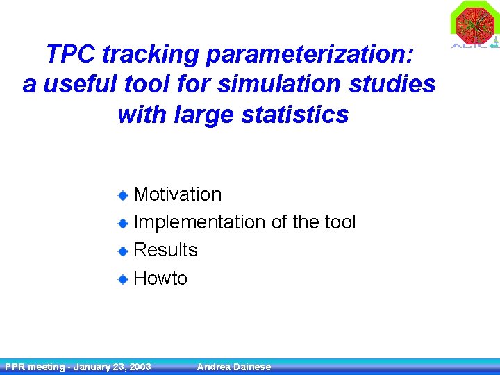 TPC tracking parameterization a useful tool for simulation