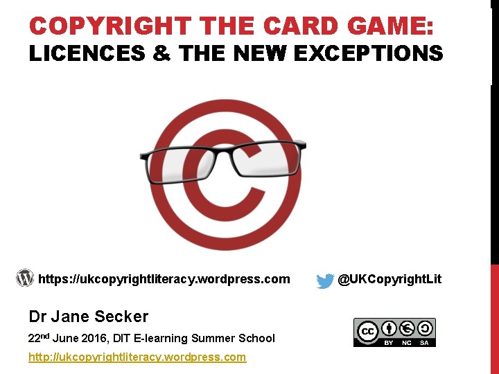 COPYRIGHT THE CARD GAME LICENCES THE NEW EXCEPTIONS