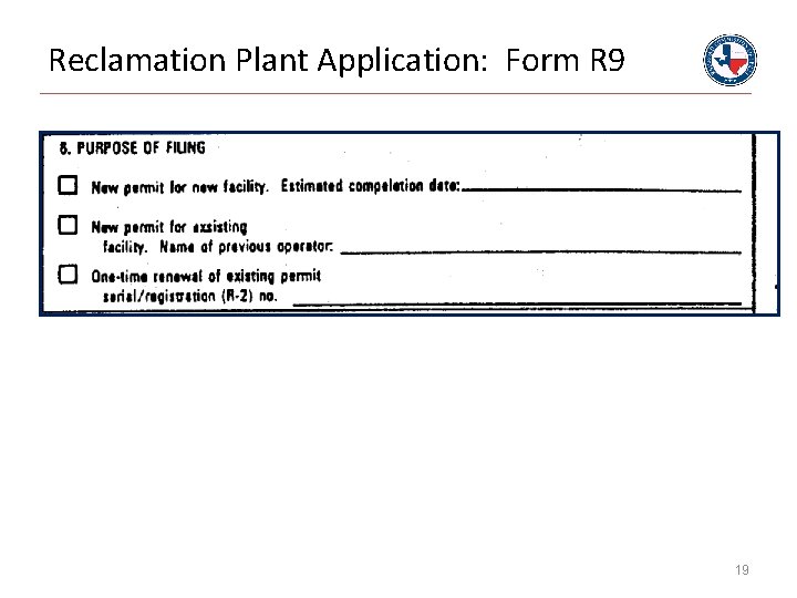 RAILROAD COMMISSION OF TEXAS Reclamation Plants vs Separation