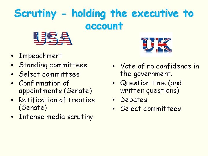 Comparing the Legislative Branches in the UK and