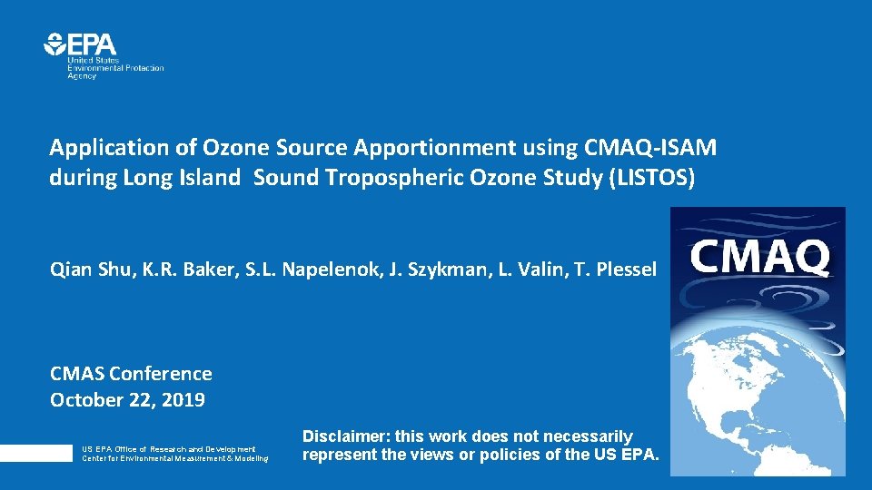 Application of Ozone Source Apportionment using CMAQISAM during