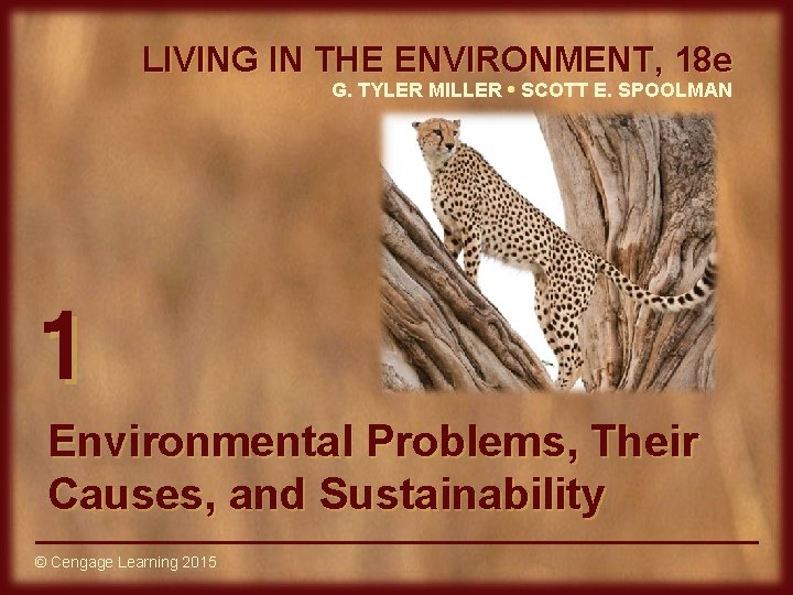LIVING IN THE ENVIRONMENT 18 e G TYLER