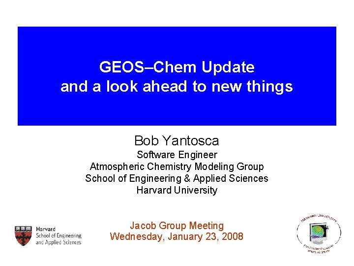 GEOSChem Update and a look ahead to new