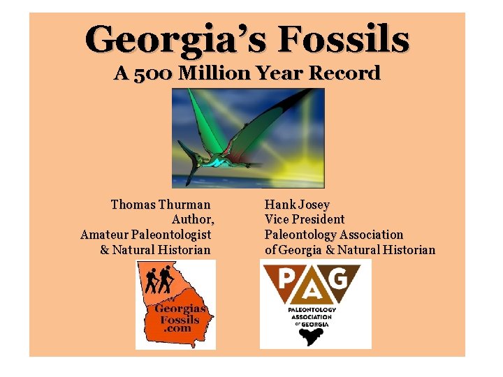 Georgias Fossils A 500 Million Year Record Thomas