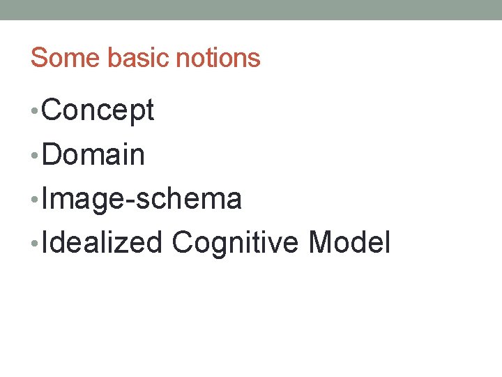 AN INTRODUCTION TO COGNITIVE POETICS Lecture 2 Conceptual