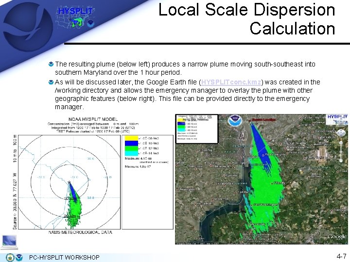 HANDSON EXERCISES Part 4 Local scale dispersion calculation