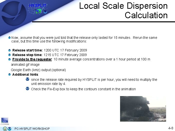 HANDSON EXERCISES Part 4 Local scale dispersion calculation