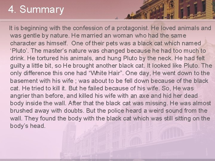 Power Point Template THE BLACK CAT by Edgar