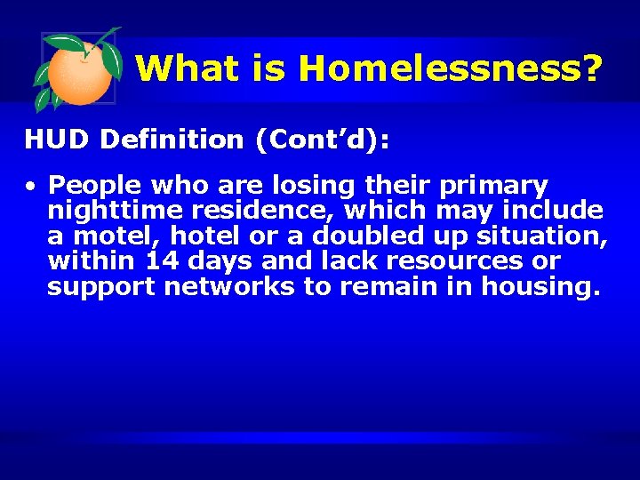 Homelessness in Orange County Government Board of County