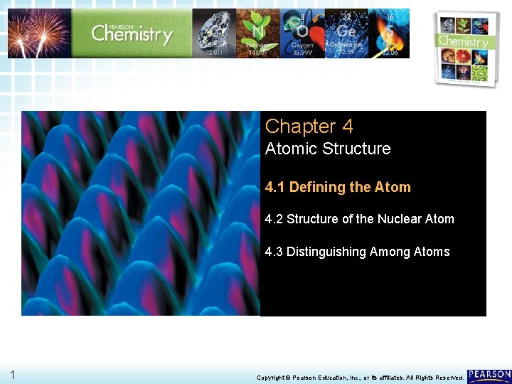 4 1 Defining the Atom Chapter 4 Atomic
