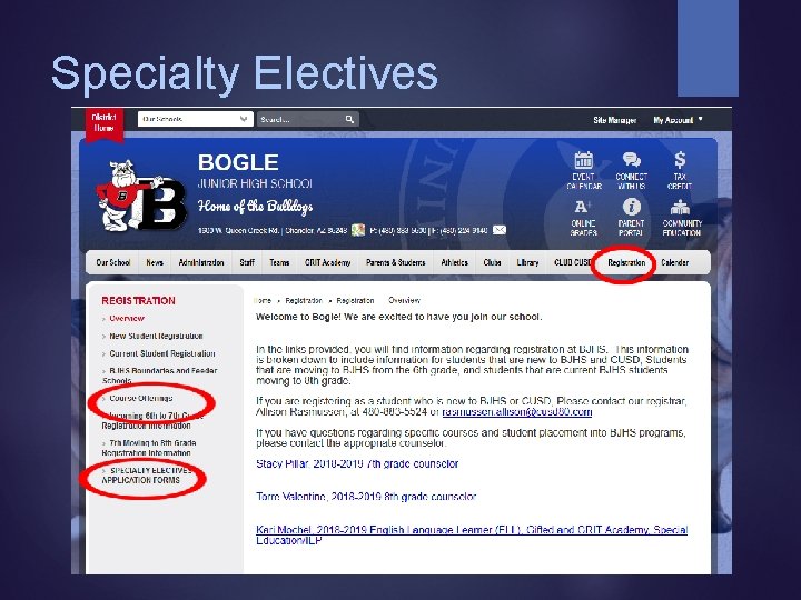 BOGLE JUNIOR HIGH 2020 2021 REGISTRATION PRESENTATION Introductions